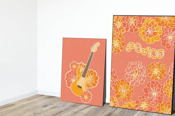 Funky Poster Set of 2 Wall Art Groovy Printable Digital - Etsy