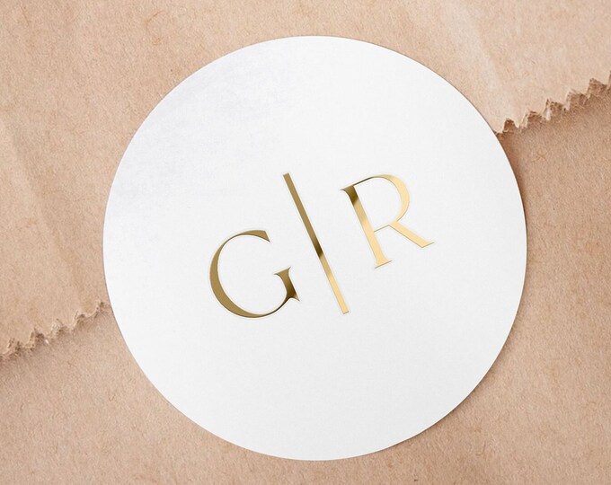 Clear Envelope Seals, Wedding Invitation Stickers, Initial Stickers for ...