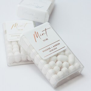 Tic Tac Label Foiled, Mint to Be Wedding Favor Sticker With Real Gold ...