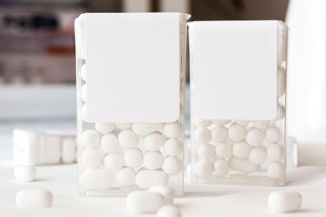 Blank Tic Tac Wedding Favor Stickers for Bridal Shower or Engagement ...