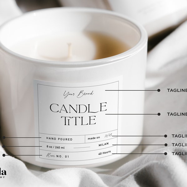 Candle Logo Stickers - Etsy