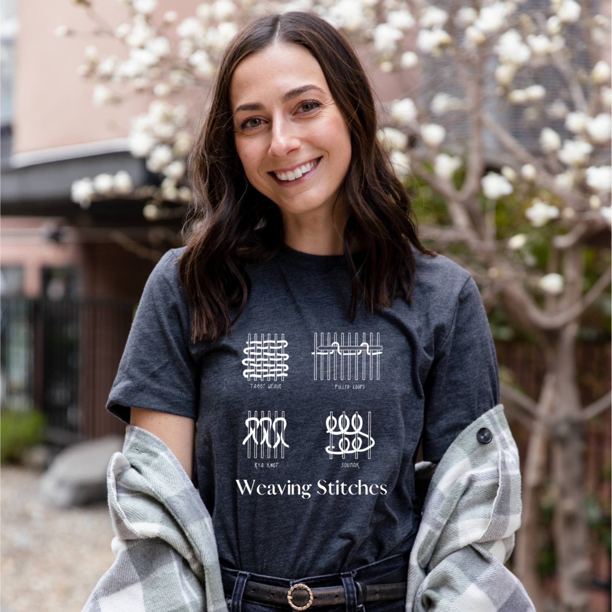 Hand Drawn Weaving Stitches T-shirt for Weavers Fiber - Etsy