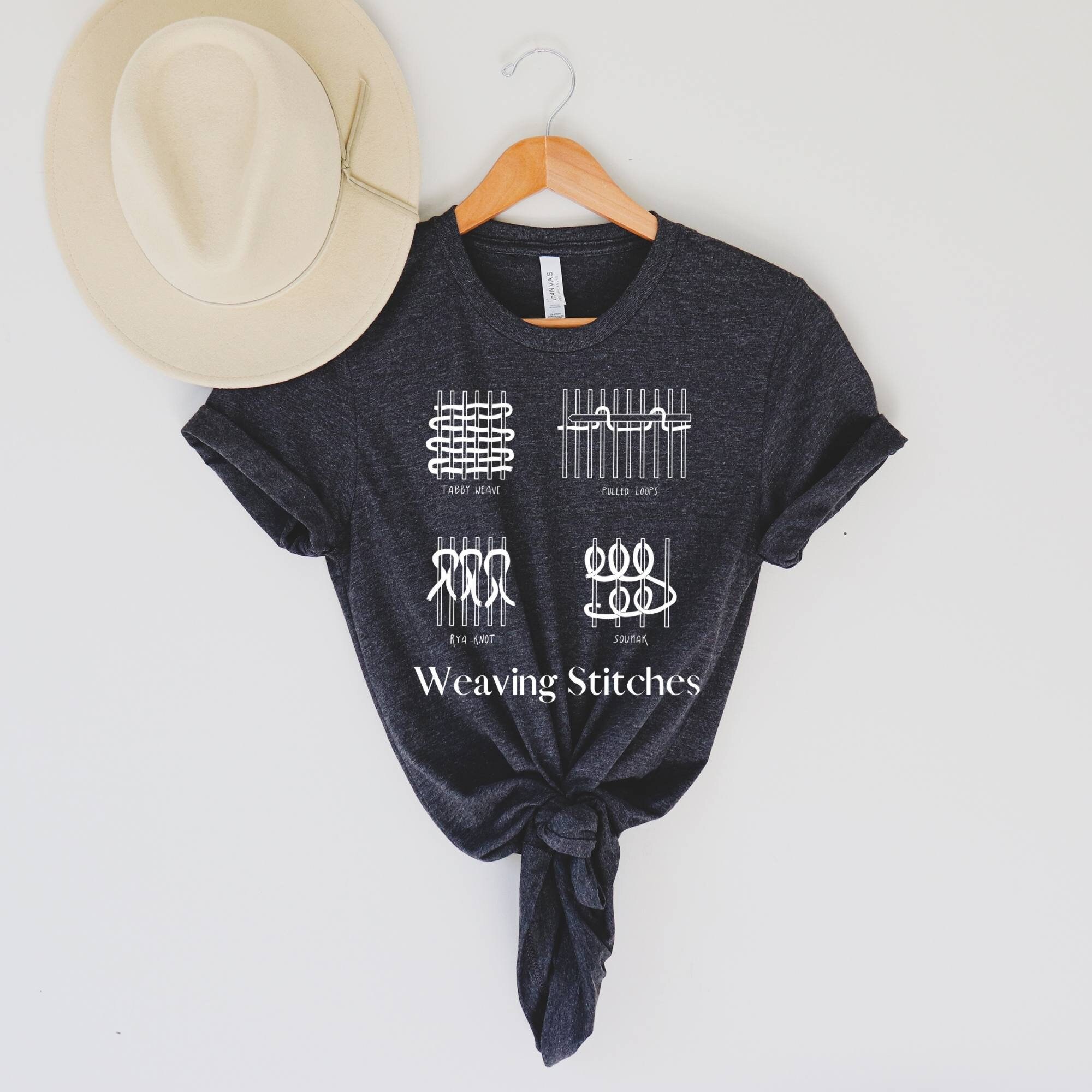 Hand Drawn Weaving Stitches T-shirt for Weavers Fiber - Etsy