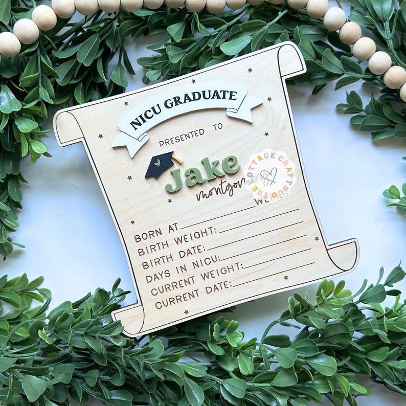 NICU Certificate, NICU Graduate, Nicu Sign for Hospital, Nicu Warrior ...