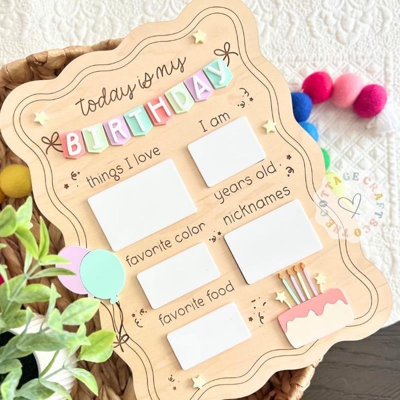 Birthday Interview Board - Etsy