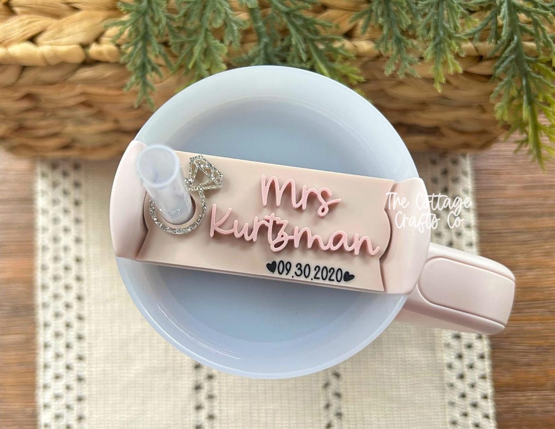 Personalized Mrs. Tumbler Tag: Acrylic Wifey Name Plate - Etsy