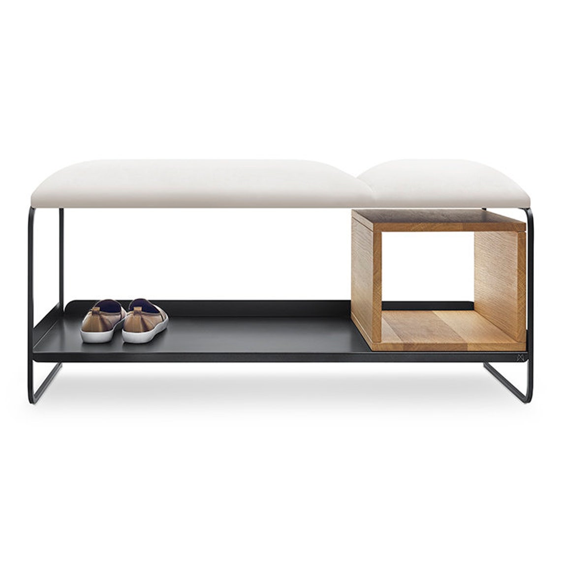 Scandinavian Style Hallway Bench With Shelf - Etsy UK