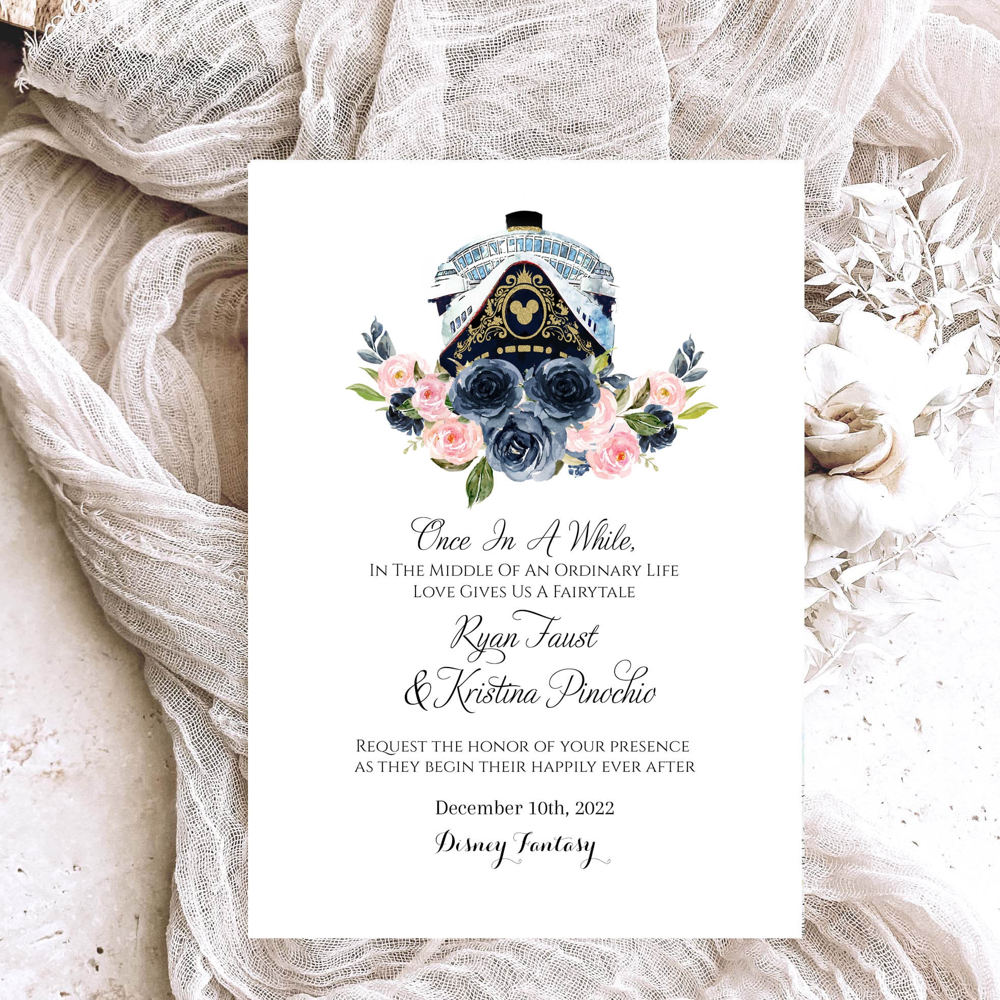 Disney Wedding Invitations Samples