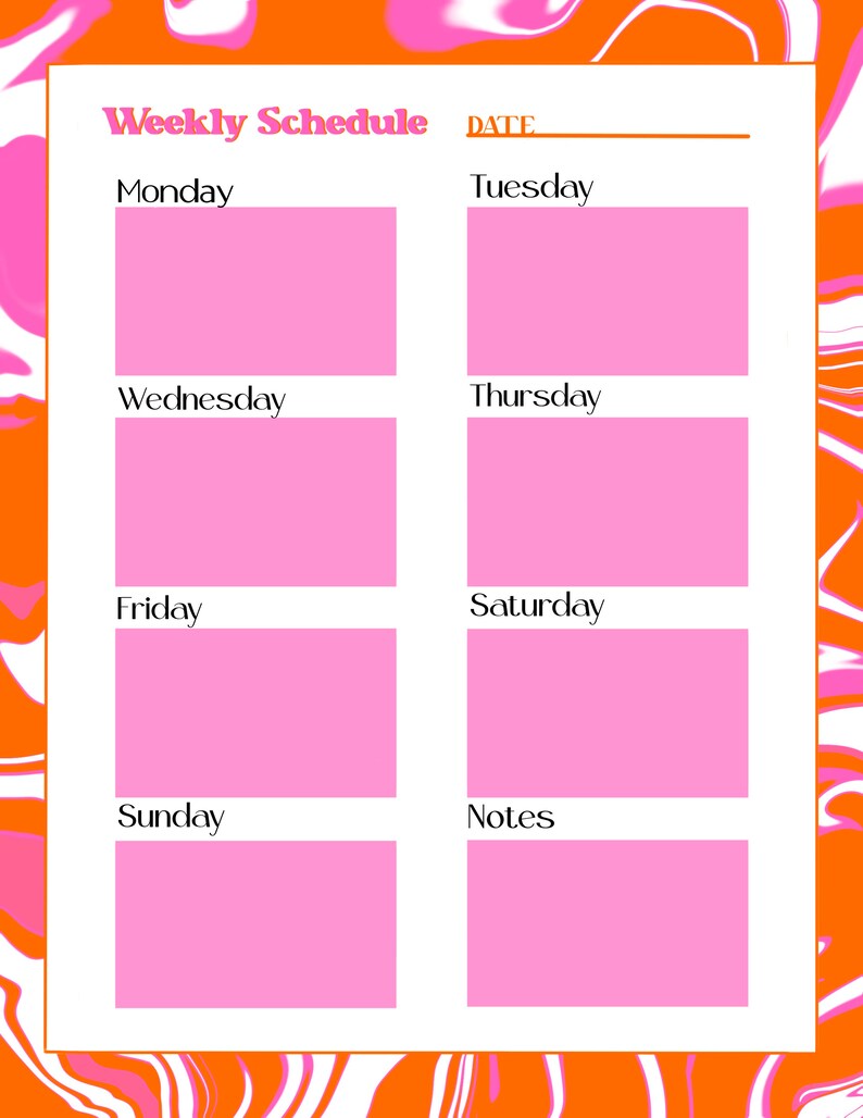 Funky Retro Digital Planner Pages - Etsy