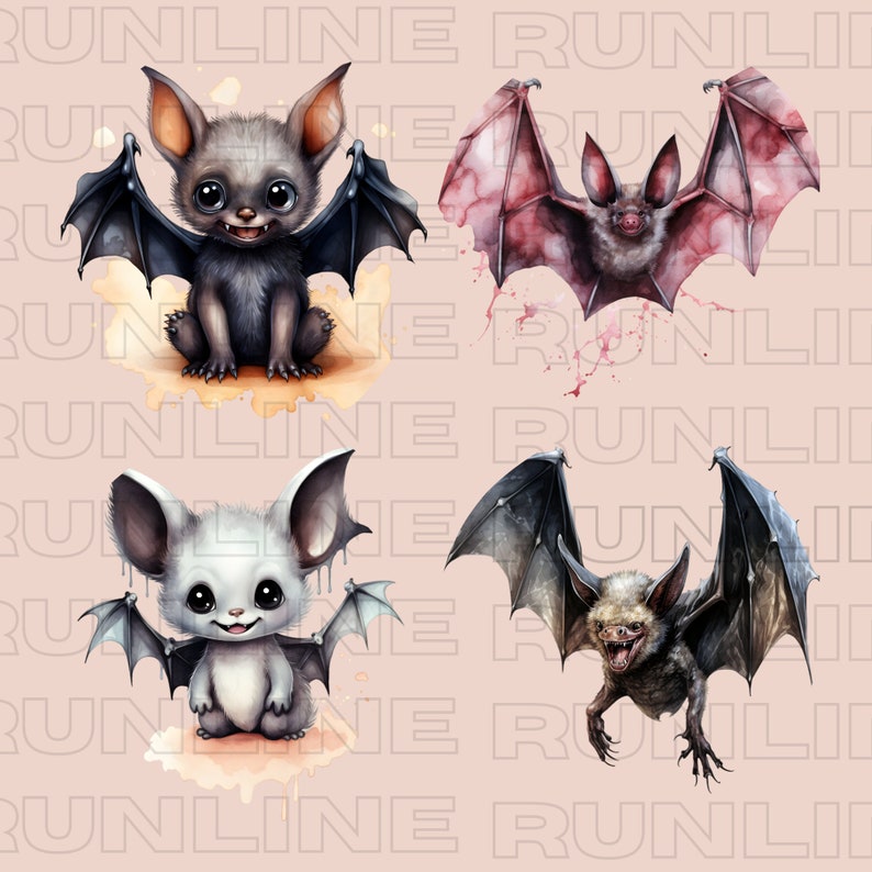 Vampire Watercolor Clipart Bundle Halloween PNG Clipart - Etsy