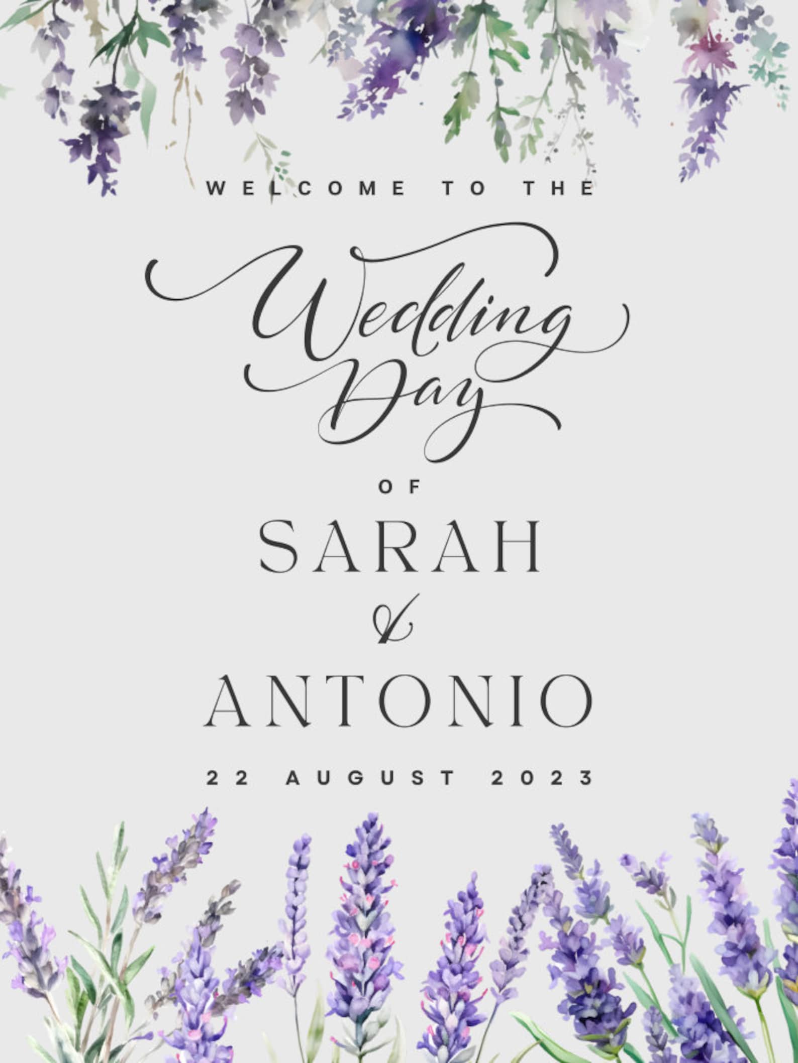 Watercolor Lavender Clipart Bundle, Watercolor Floral Clipart, Purple ...