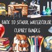 Back to School Clipart, School PNG Bundle, Watercolor School Clipart ...