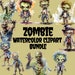 Zombie Watercolor Clipart Bundle, Halloween PNG Clipart, Autumn Clipart ...