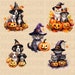 Halloween Pet Watercolor Clipart, Cute Autumn Pets Clipart Bundle, Fall ...