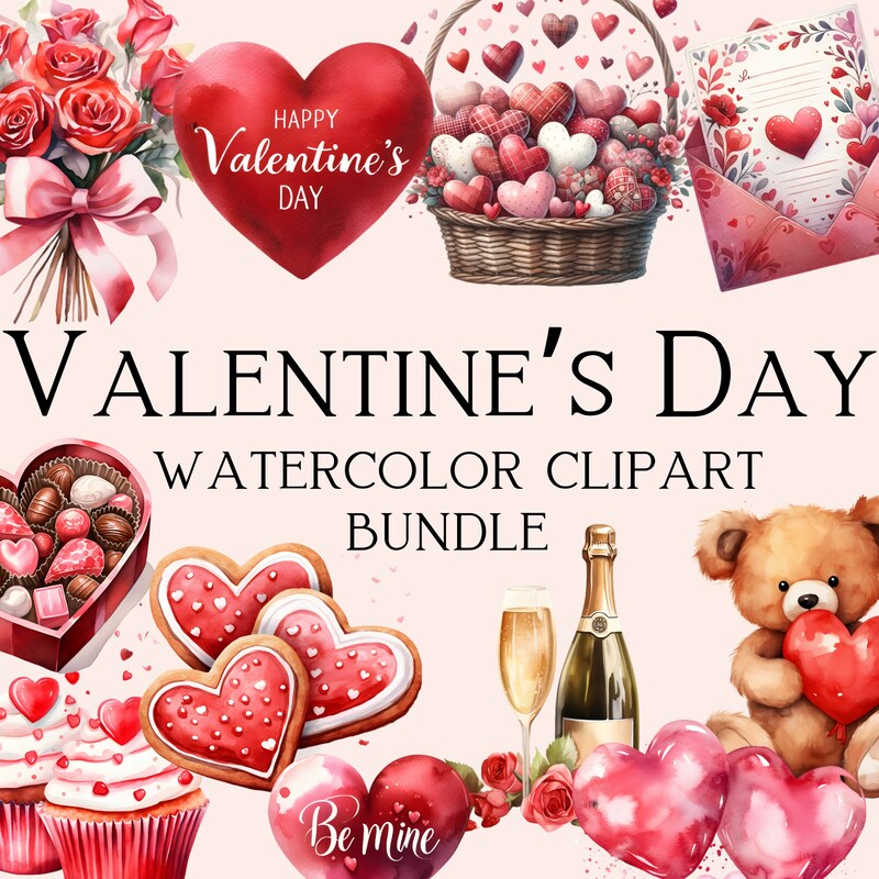 Valentines Clipart - Etsy
