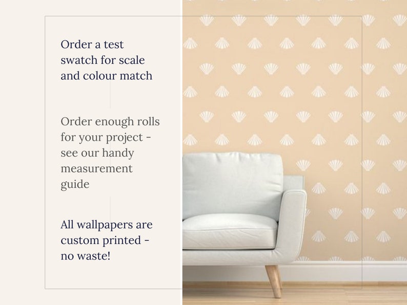 Neutral Beach Coastal Seashell Wallpaper Roll Ivory Cream Scallop ...