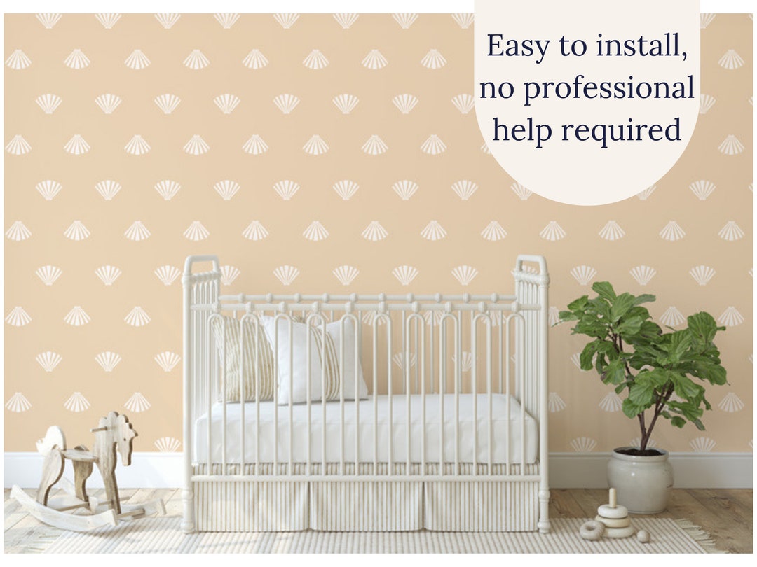 Neutral Beach Coastal Seashell Wallpaper Roll Ivory Cream Scallop ...