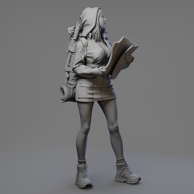 Mountain Climbing Girl Beauty Resin Figure Kit Adult Model Scale 1-35 ...