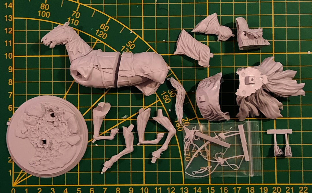 Ghost Rider Resin Scene Model Unpainted Self-assembled Figures Scale 1/ ...