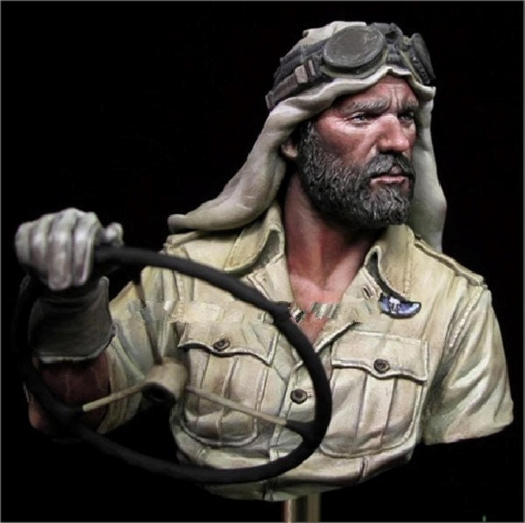 British WWII Soldier Bust Resin Kit Miniature Military Model Figure 1 ...