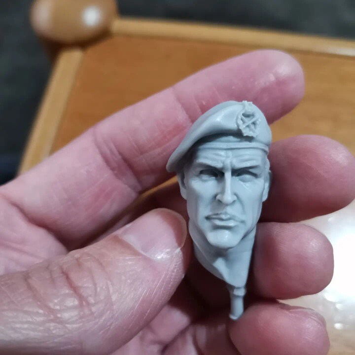 Army General Resin Bust Model Miniature Unpainted Self-assembled Figure ...