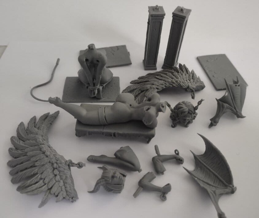 Devil Angel Sexy Female Resin Scene Model Fantasy Unpainted Figure ...