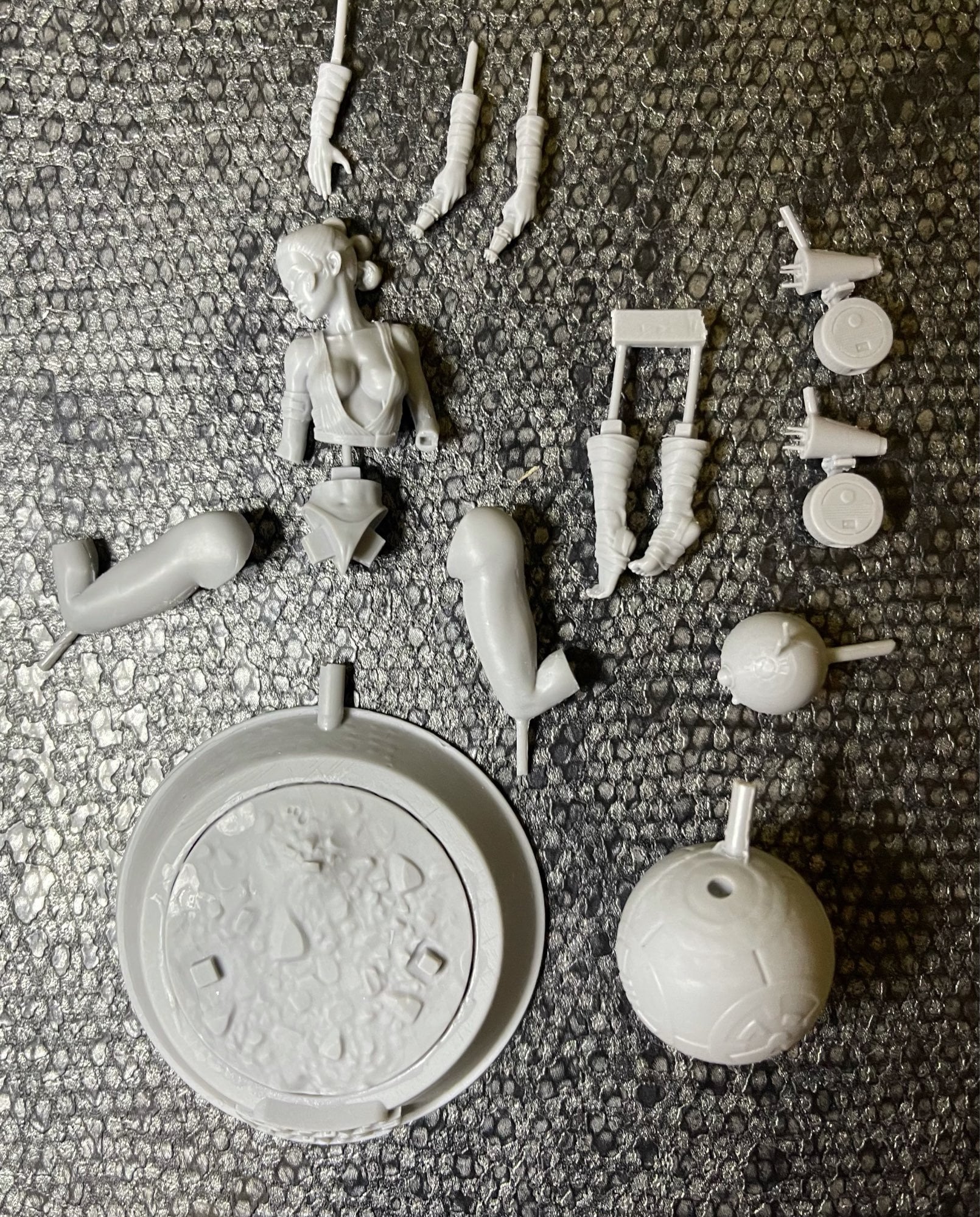 Star Wars Female Resin Model Unpainted Self-assembled Adult Figure ...