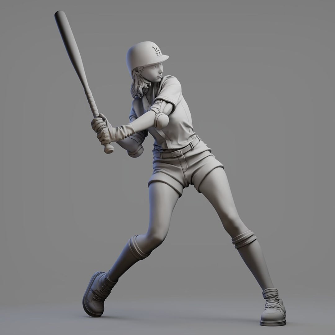 Sexy Baseball Girl Resin Figure Kit Adult Model Scale 1/35 Miniature ...
