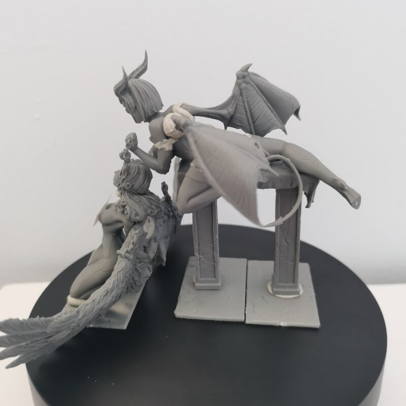 Devil Angel Sexy Female Resin Scene Model Fantasy Unpainted Figure ...