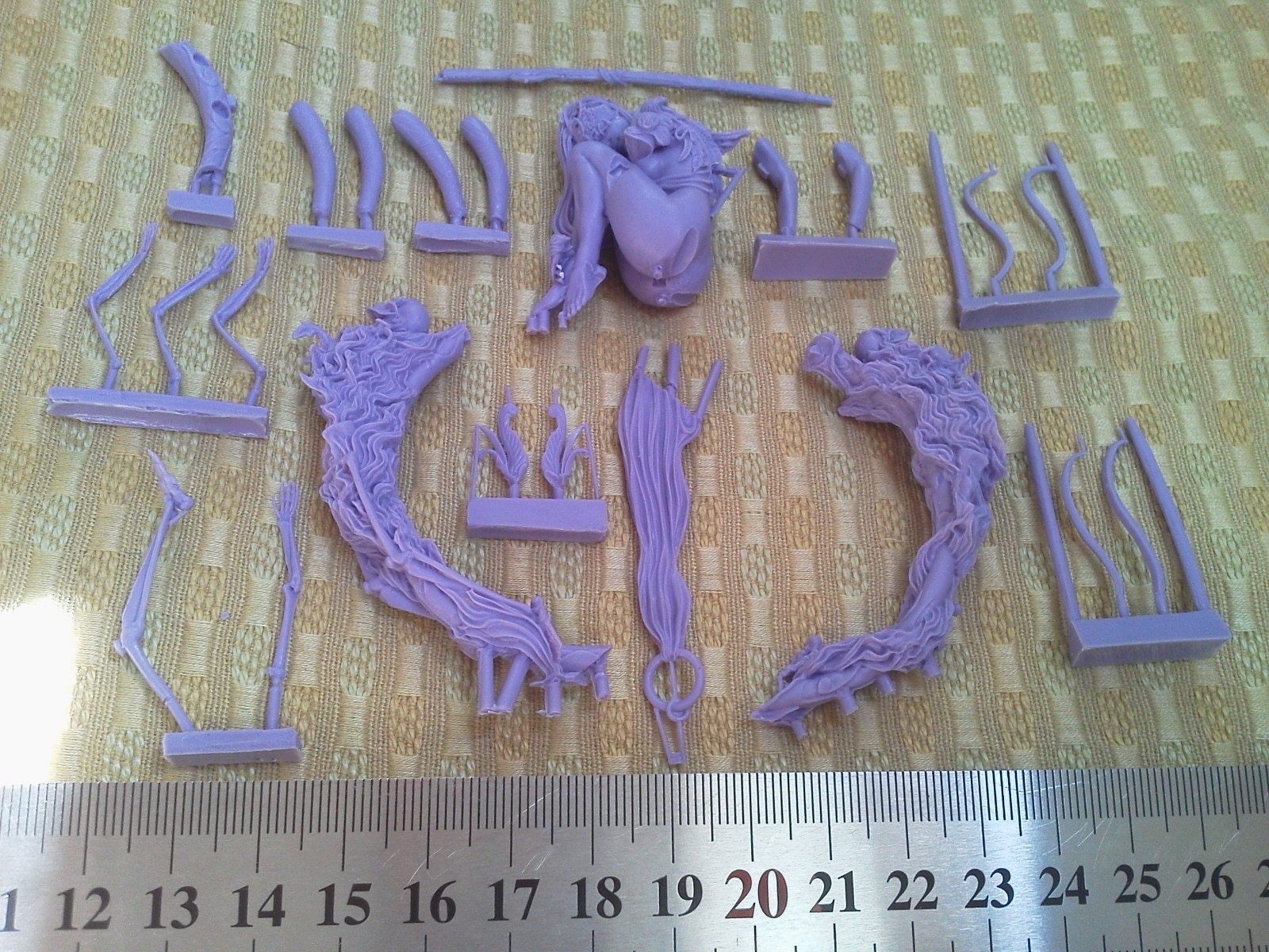 Woman Warrior Fantasy Resin Model Unpainted Self-assembled Figure Art ...