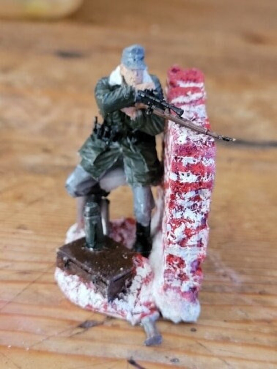 WWII German Resin Soldier Scene Model Unpainted Self-assembled Military ...