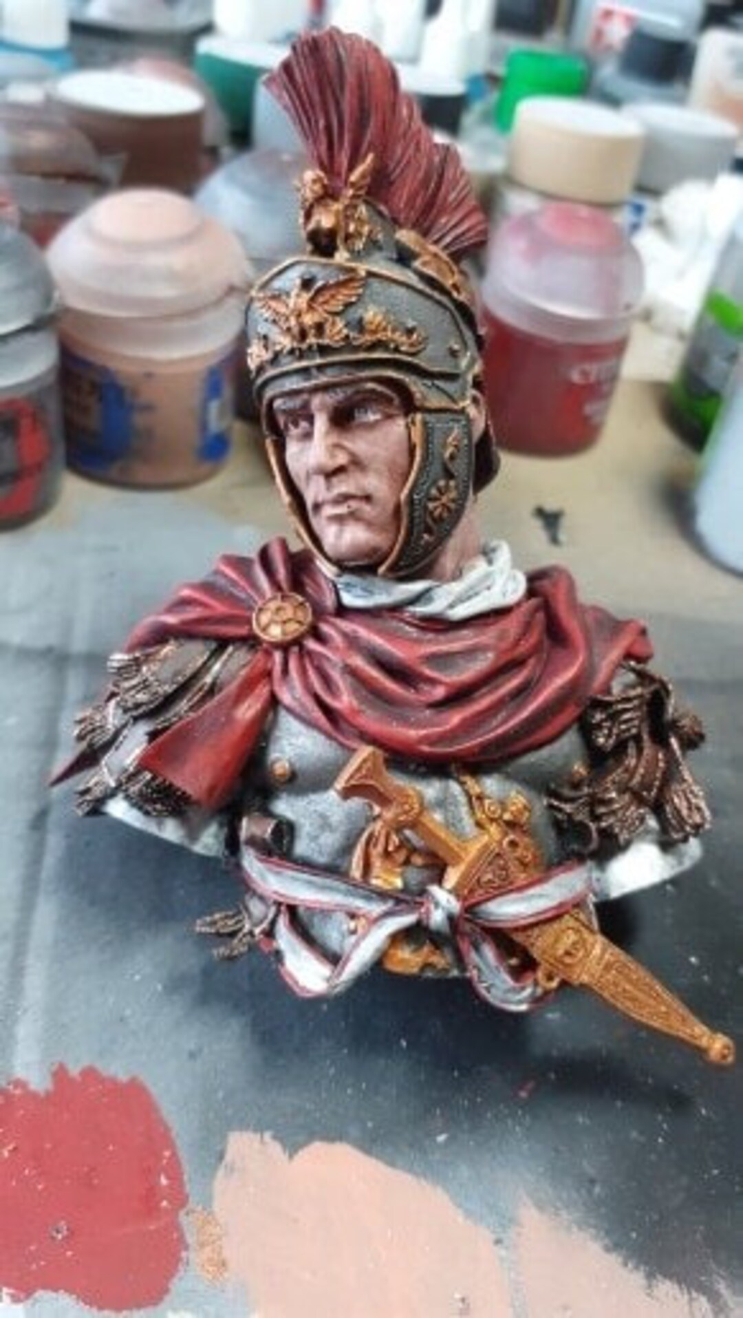 Ancient Roman Officer Military Figure Bust Unpainted Resin Model Scale ...