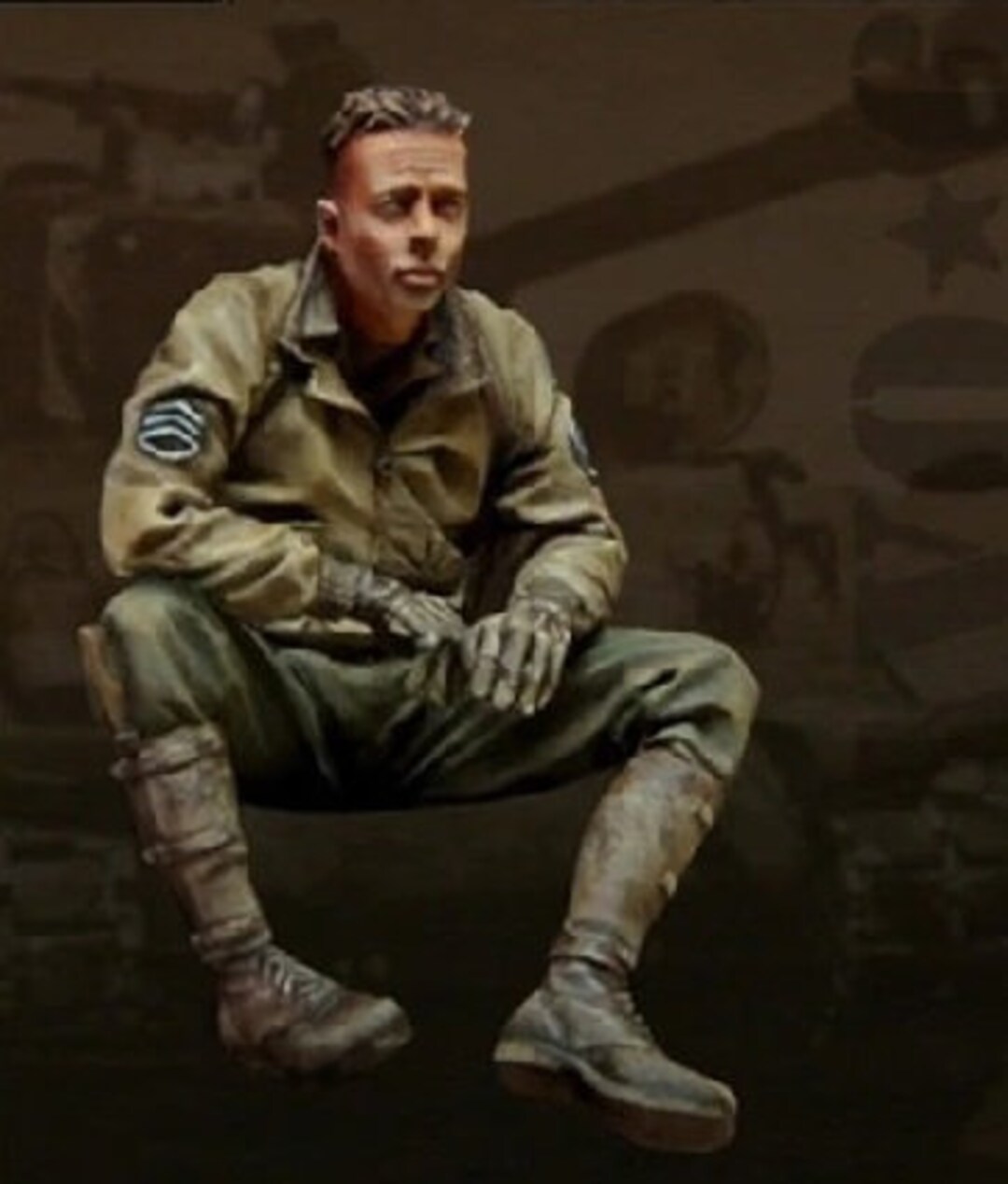 Sit Soldier Resin Kit Miniature Unpainted Self-assembled Military Model ...