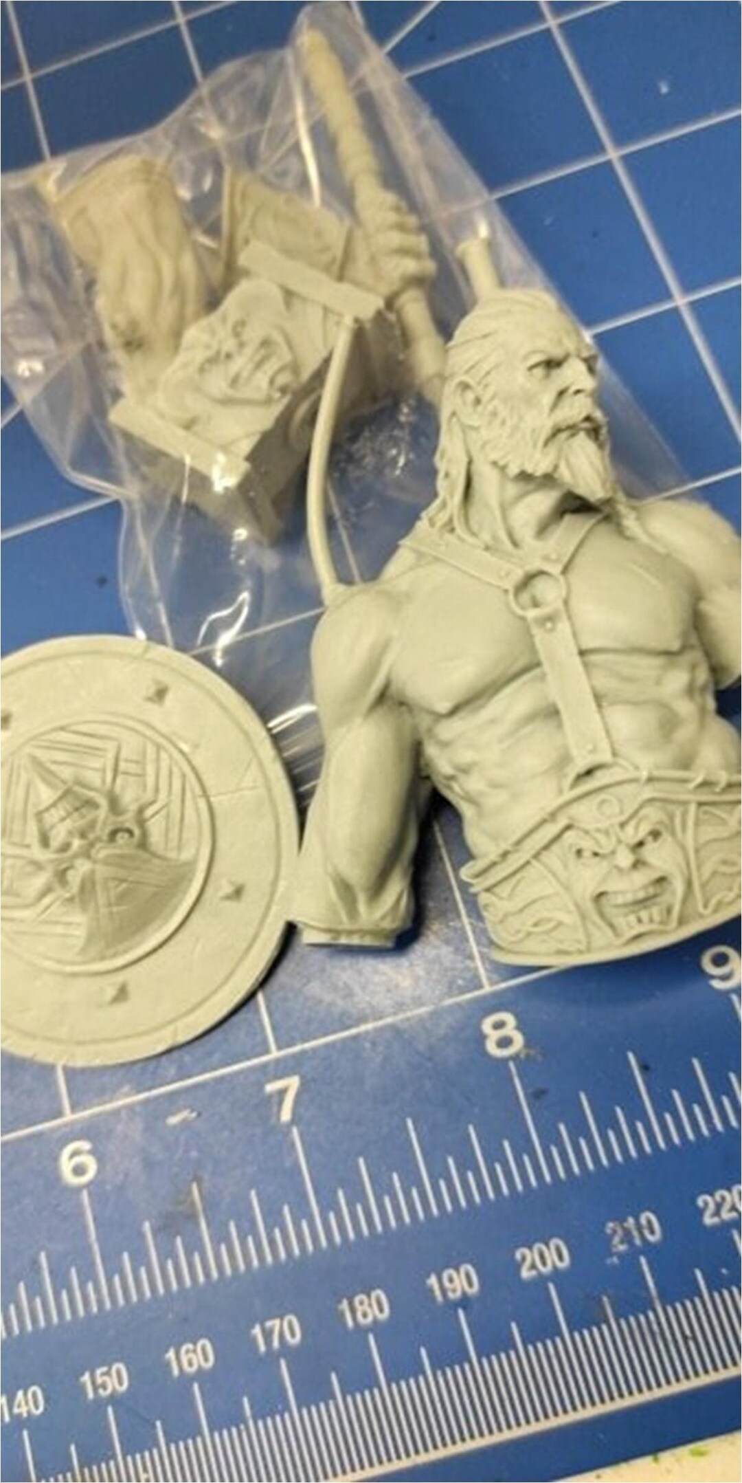 Viking Warior Resin Bust Model Unpainted Miniature Figure Scale 1-10 - Etsy