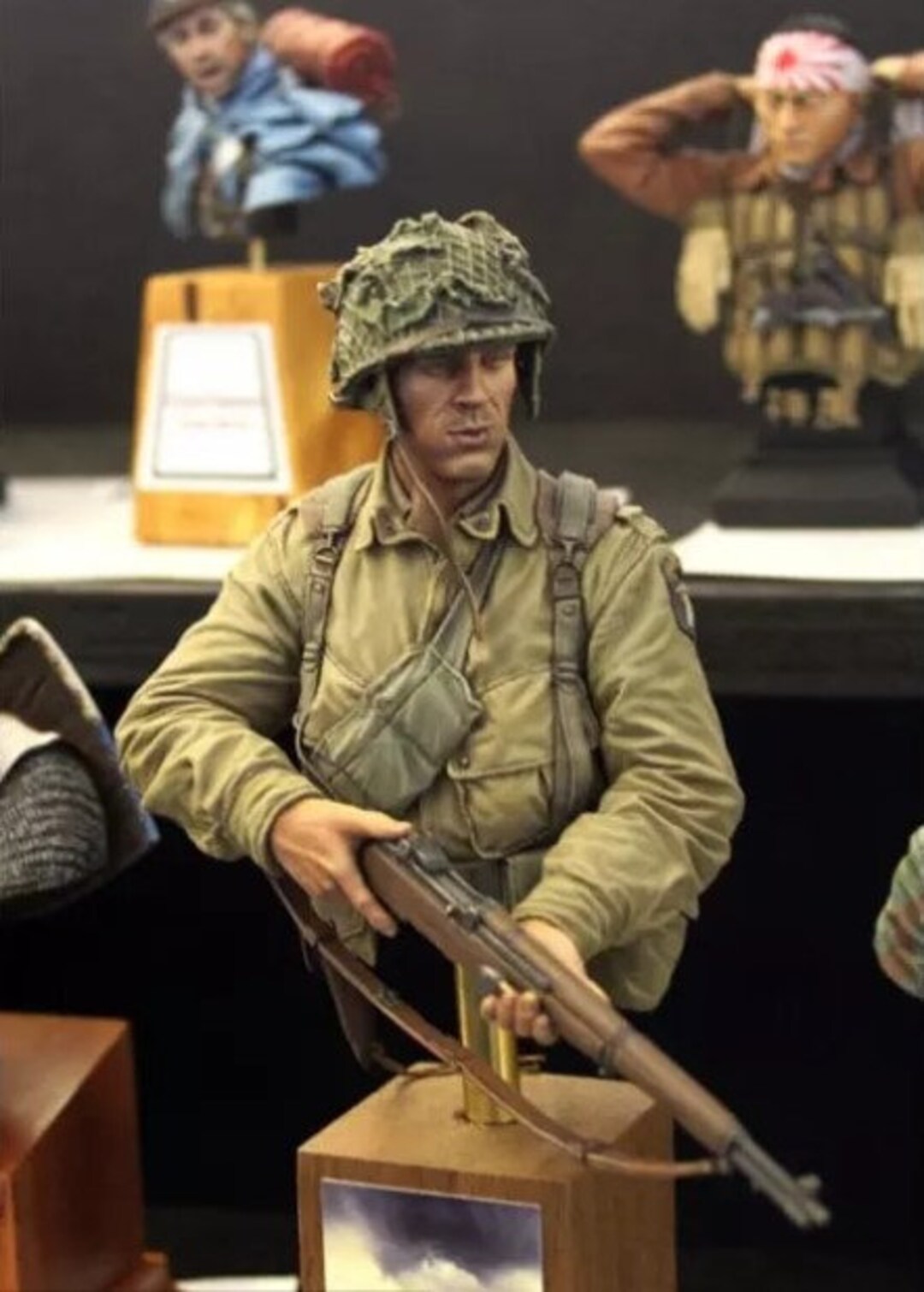 Winter Gunner Soldier Resin Bust Unpainted Self-assembled Military ...