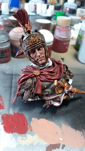 Ancient Roman Officer Military Figure Bust Unpainted Resin Model Scale ...