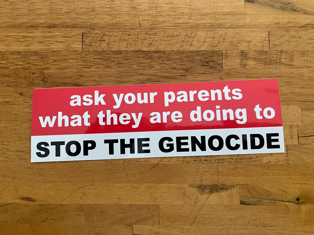 STOP THE GENOCIDE Bumper Sticker - Etsy