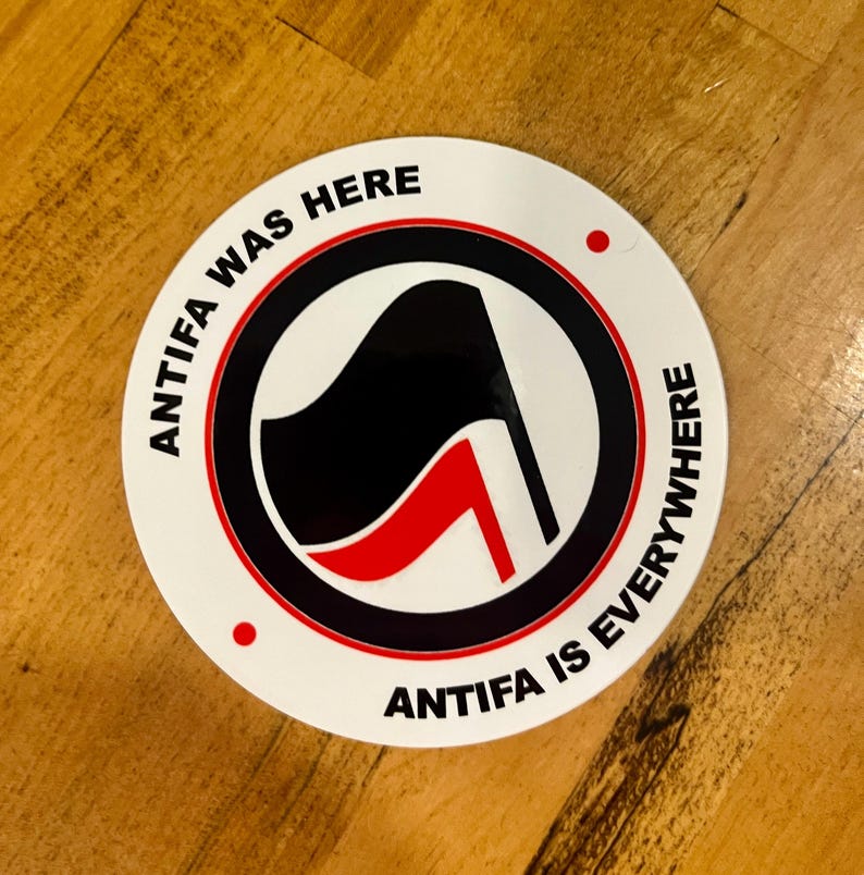 Antifa Was Here / Antifa is Everywhere Round Stickers (packs of 5, 10 ...