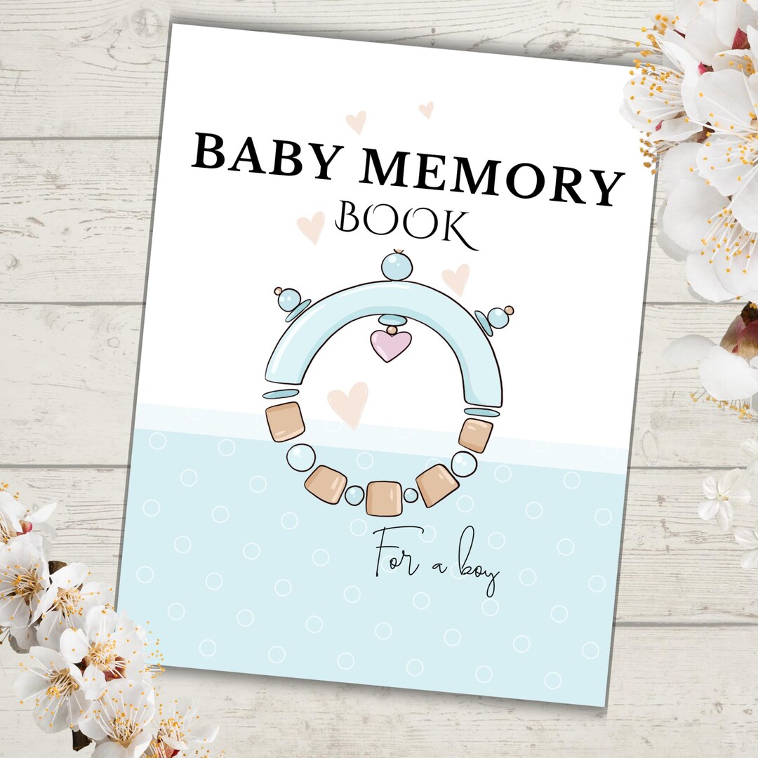 Baby Boy Memory Book – Printable Milestone Journal | Keepsake Scrapbook ...