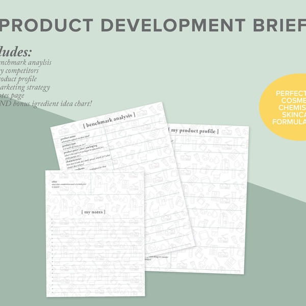 Product Formulation Template - Etsy