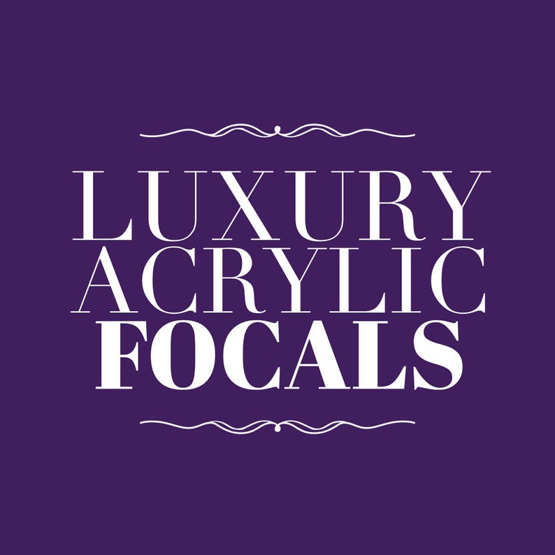Luxury Design/er Acrylic Focals - Etsy