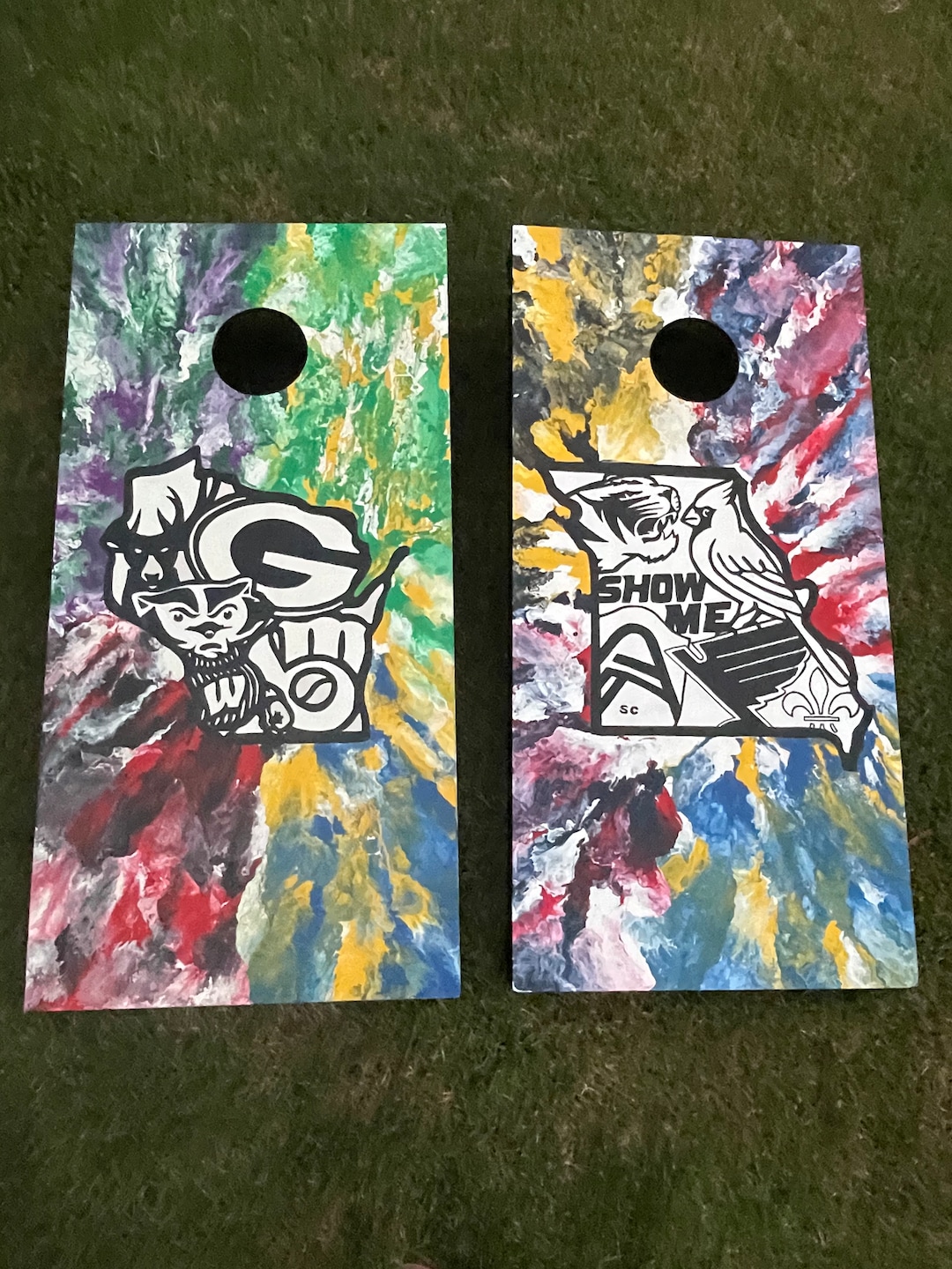 Custom Hand-painted Cornhole Boards - Etsy