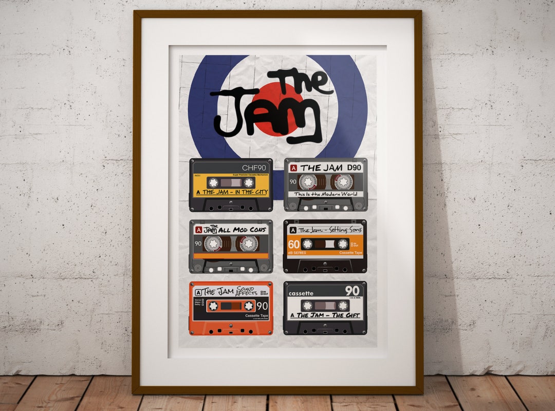 The Jam Poster Mod Band Cassette Tape Album Poster Paul Weller Print ...