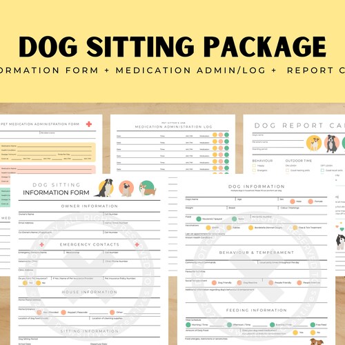 Dog Boarding/sitting Report Card Template Editable Template - Etsy