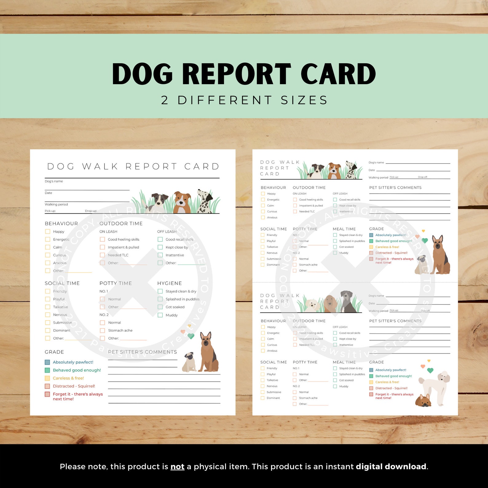 Dog Walking Template Package Editable Template Dog Walking Forms Dog ...