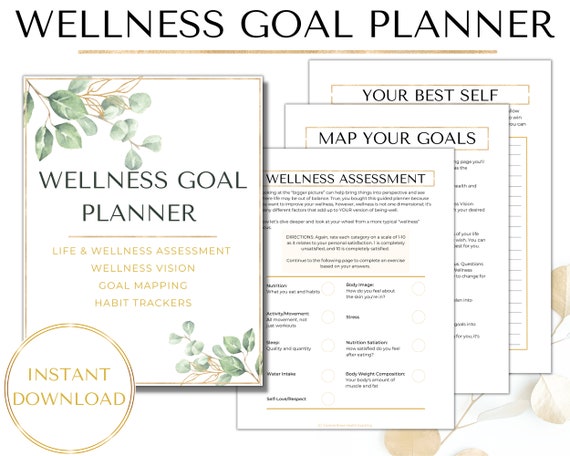 Wellness Goal Planner Habit Tracker - Etsy
