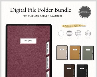 Digital File Folder yellow Digital Planner Goodnotes Cover Customize ...