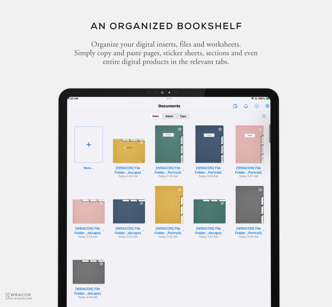 Digital File Folder yellow Digital Planner Goodnotes Cover Customize ...
