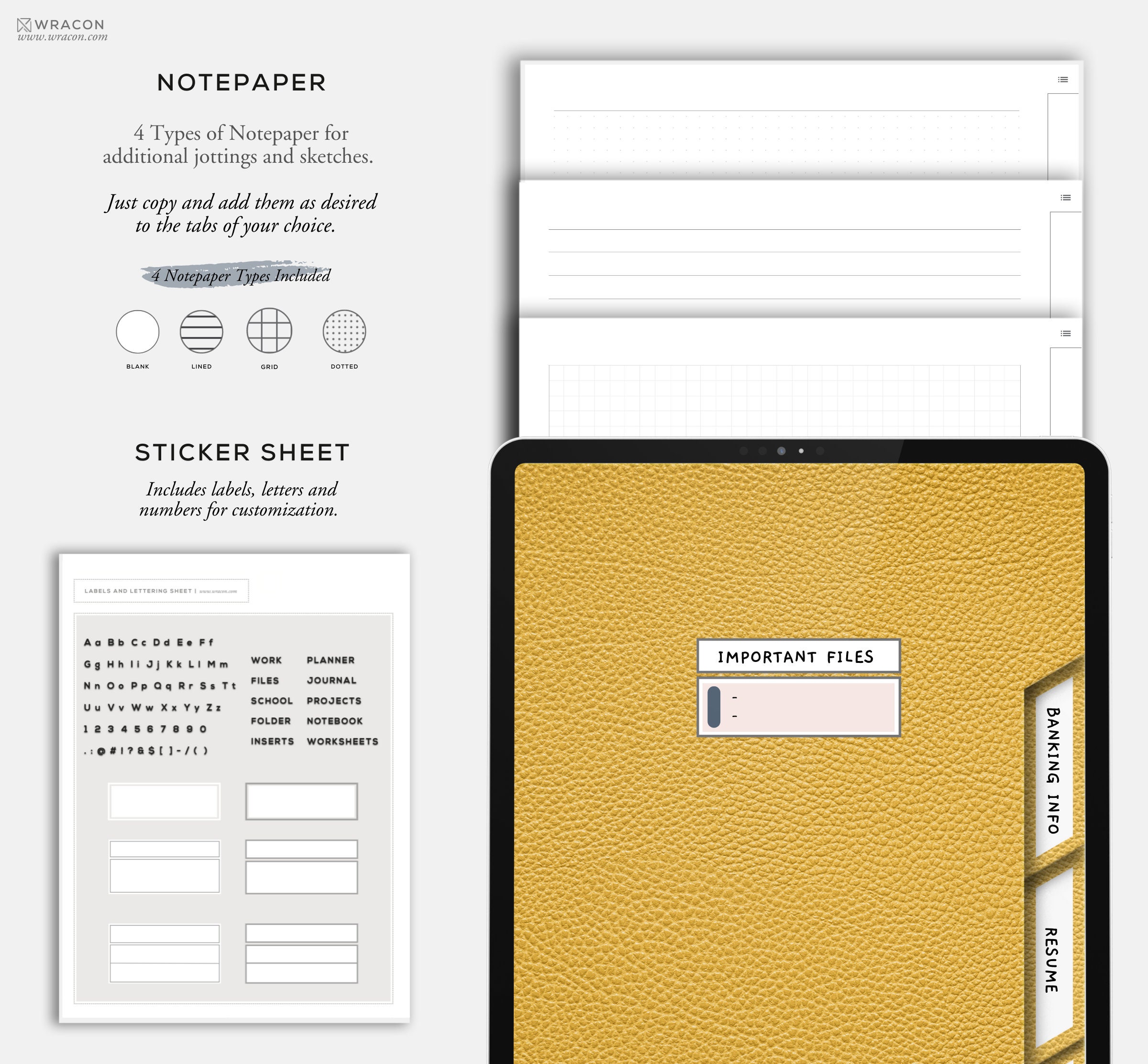 Digital File Folder yellow Digital Planner Goodnotes Cover Customize ...