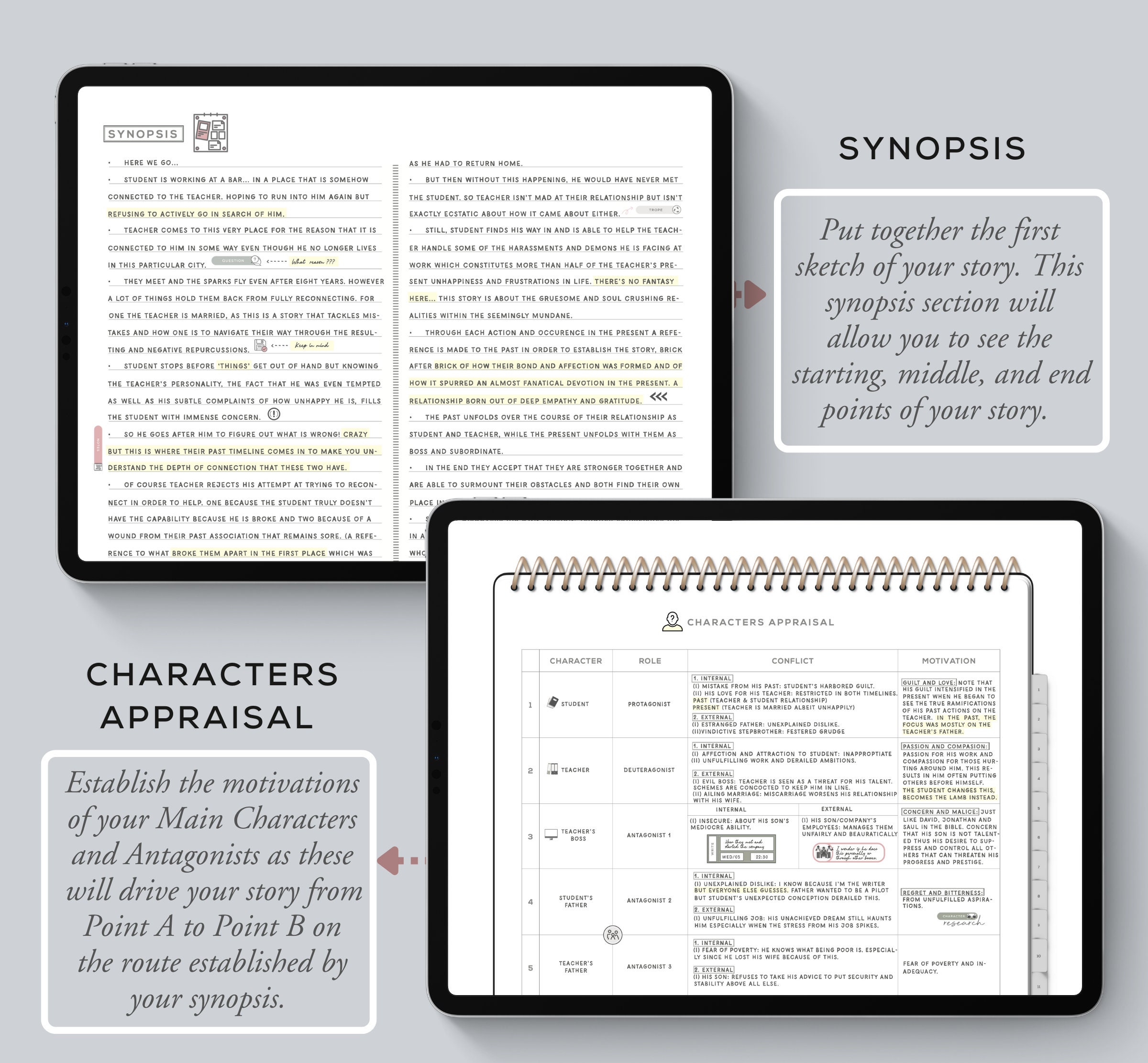 Story Builder Story Planner for Writers Plot Outlining - Etsy